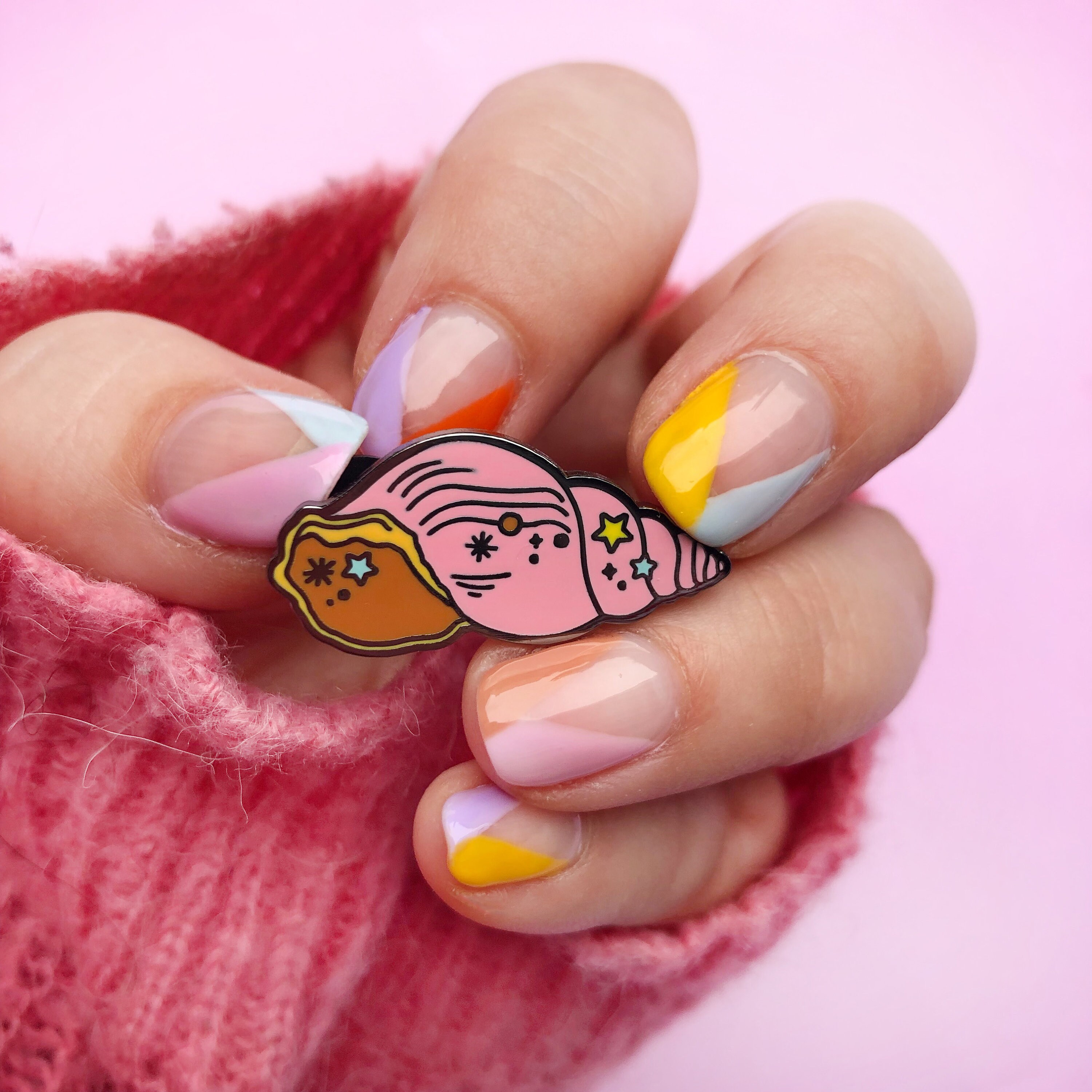 LILAC or PINK Shell Pin Little Mermaid Pin Beach Pin | Etsy