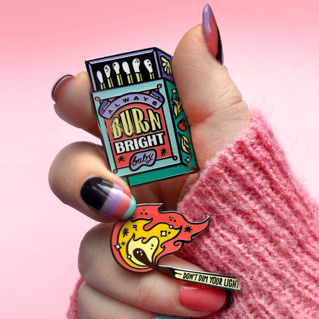 TEAL Match & Matchstick Enamel Pins Individually or as a Set - Matchbox ...