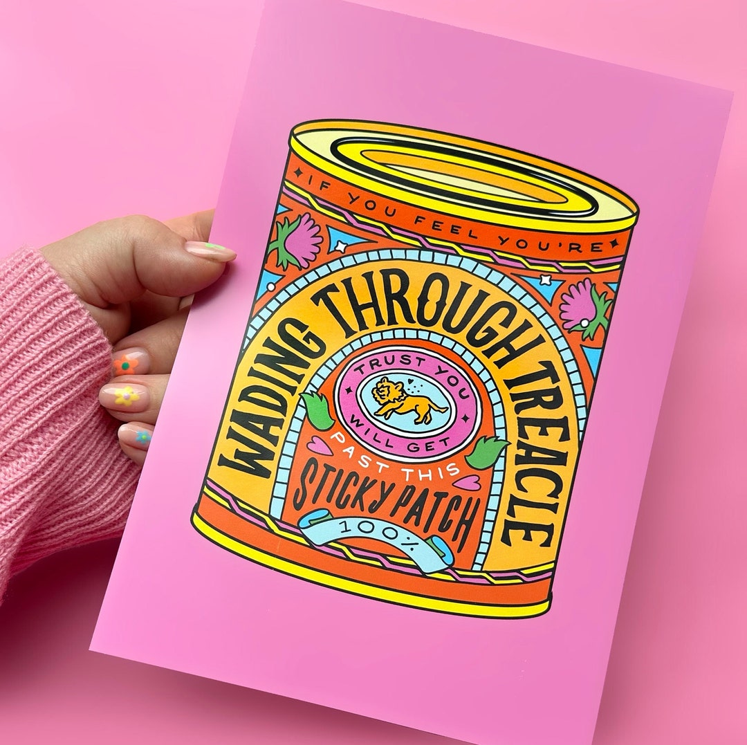 Wading Trough Treacle A5 Lettering Print - Lettering Print - Etsy