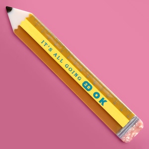 Pencil Novelty Cellulose Acetate Ruler, Mental Health Themed 15cm ...
