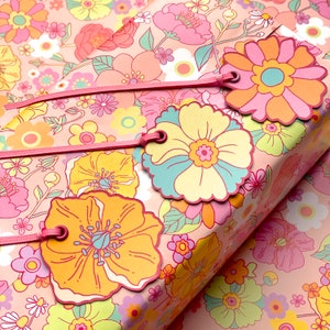 Spring Floral Wrapping Paper, Sticker Sheet for Wrapping and Gift Tags ...