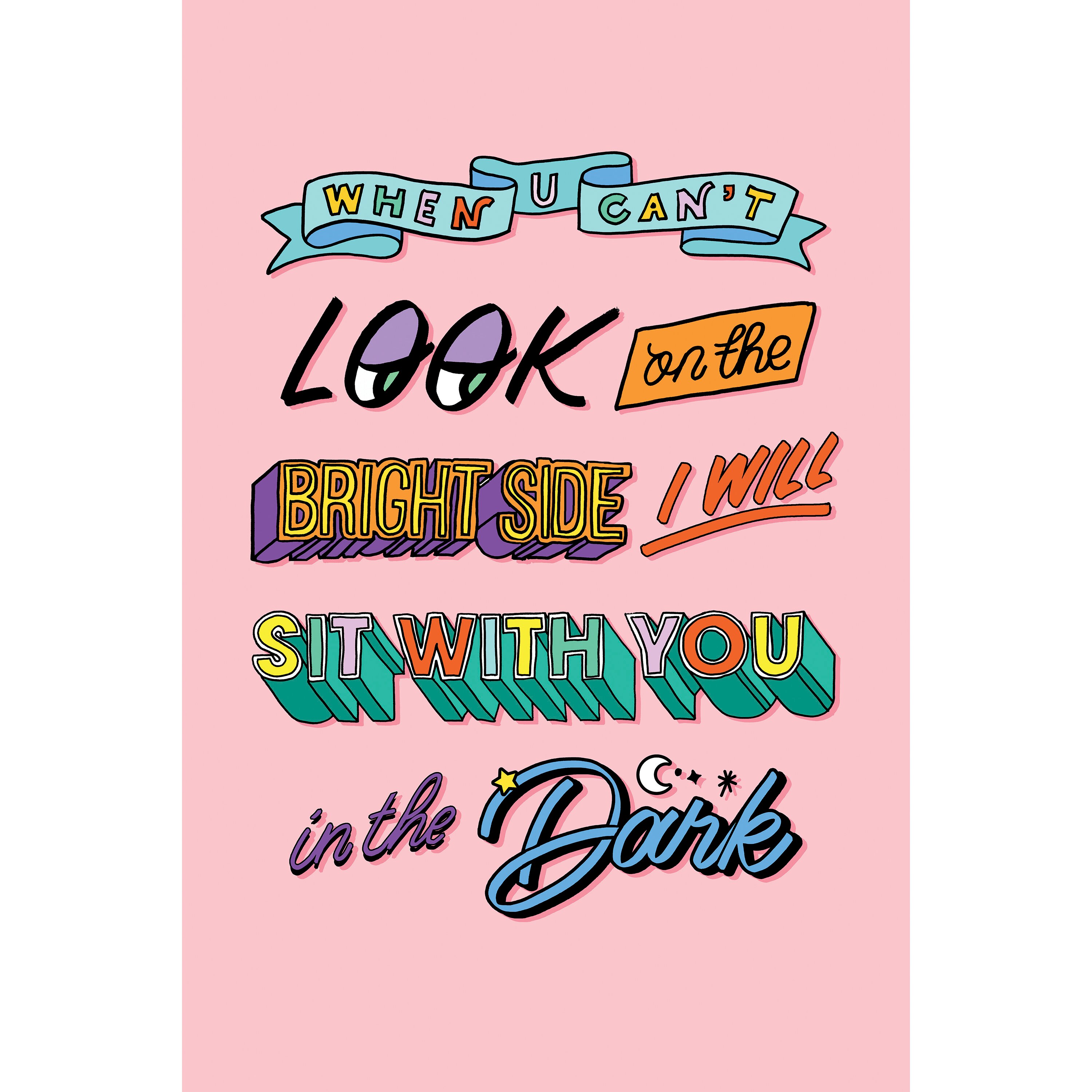 Inspirational Lettering Print - Lettering Print - Mental Health Print ...