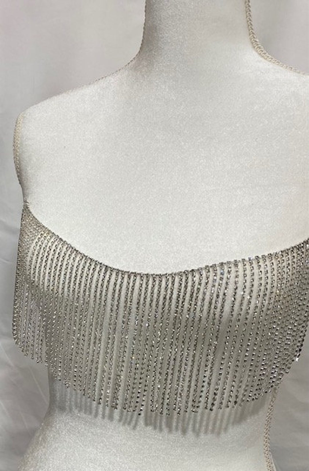 High Quality Rhinestone Chain Fringe, by the Yard- Glass Crystals Trim ...