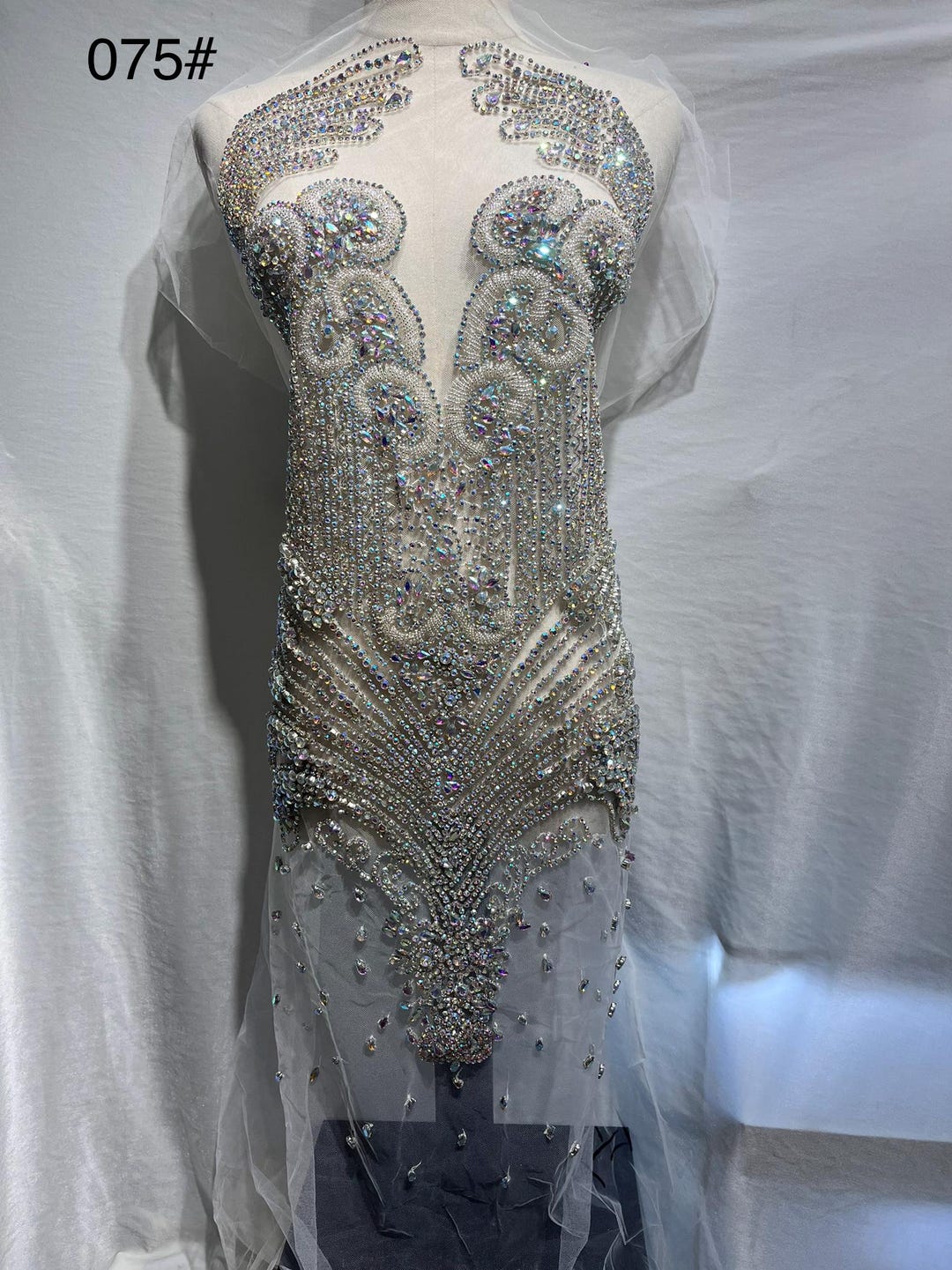 16 Colors Crystal Bodice Style: BOD-75. Rhinestone Bodice Applique on ...
