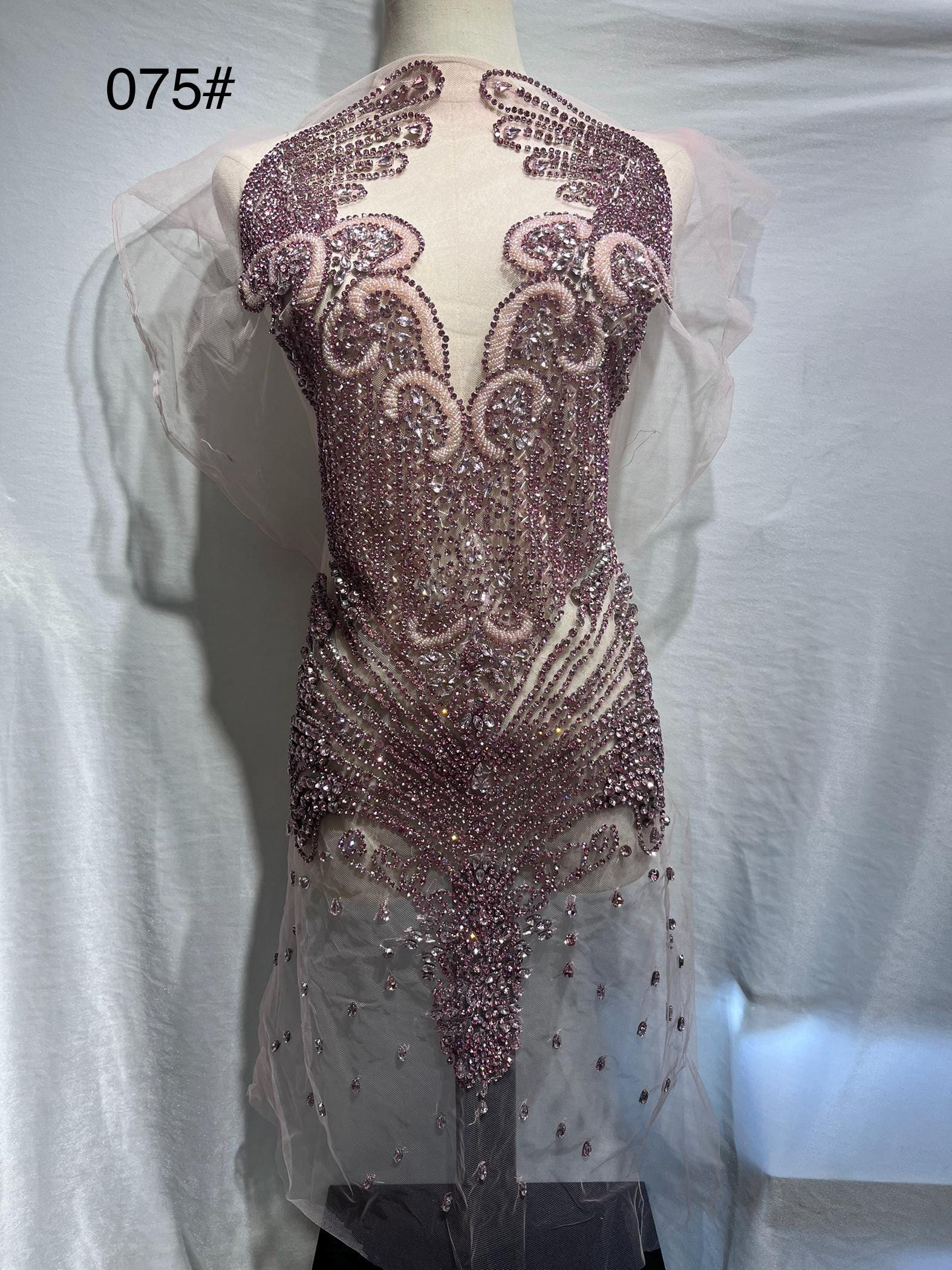 16 Colors Crystal Bodice Style: BOD-75. Rhinestone Bodice Applique on ...