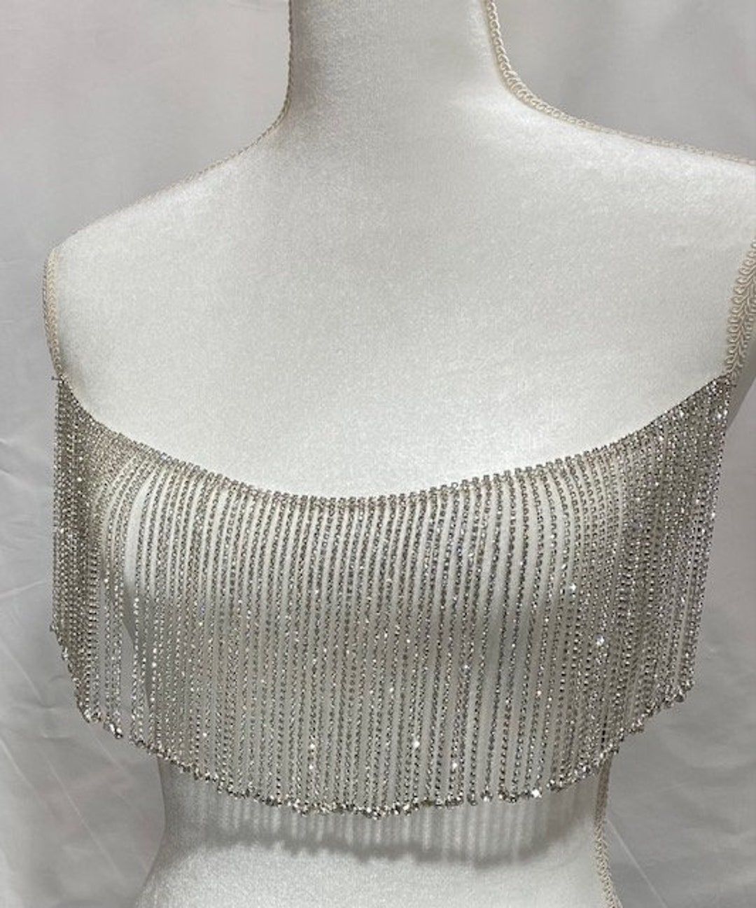 High Quality Rhinestone Chain Fringe With Ending Round Rhinestone, by ...