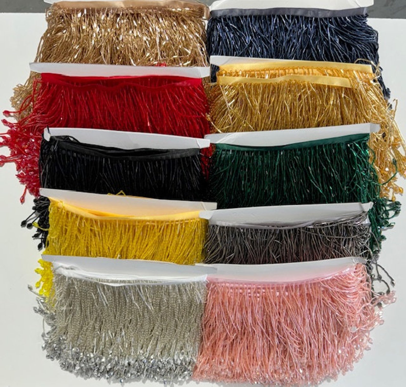 9 Colors Batch 2 - Style Fringe With Crystal Endings: Beaded Fringe by ...