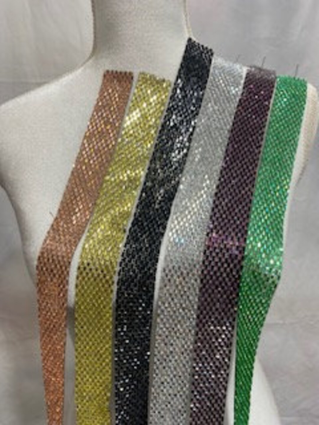 6 Colors- Acrylic Rhinestone Trim - for Hat, Belt, Pants, Jackets ...