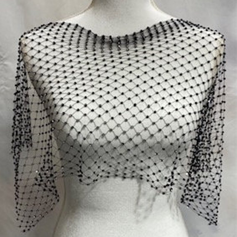 Rhinestone Fishnet Fabric - Etsy