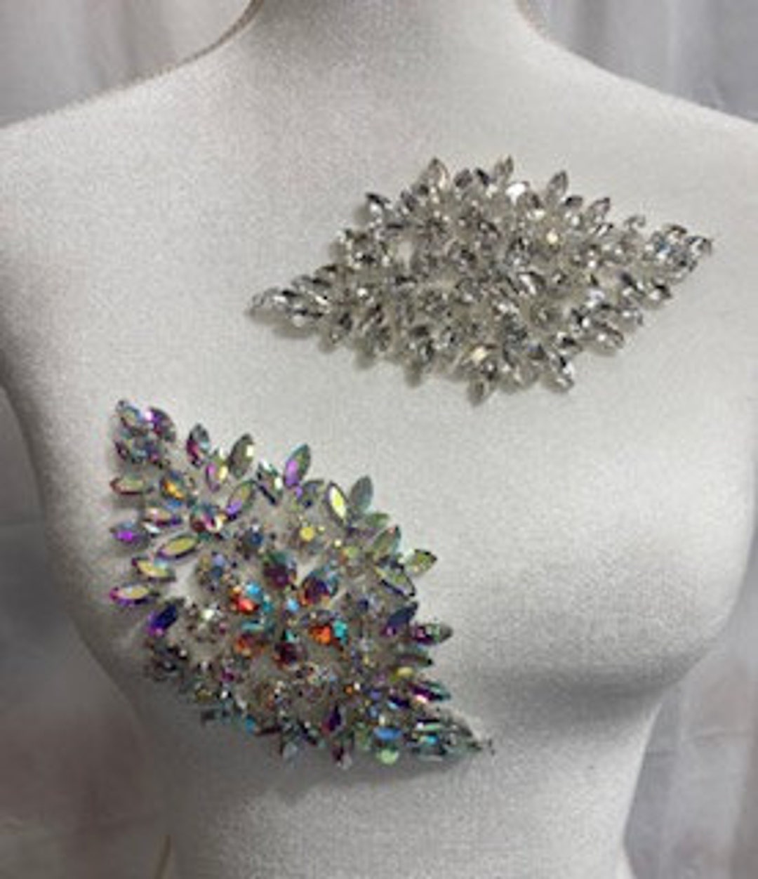 3 COLORS: Crystal Rhinestone Applique on Metal Setting, for Fancy ...