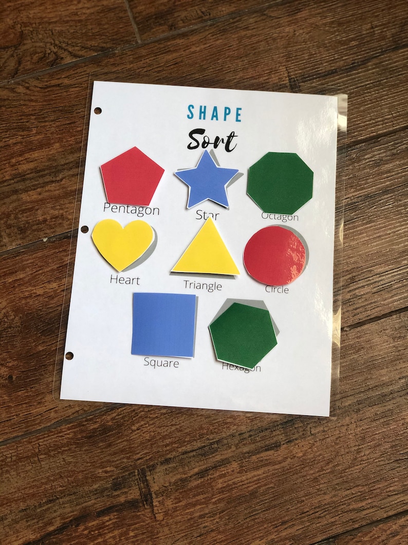 Shape Sorting Activity Printable | Etsy