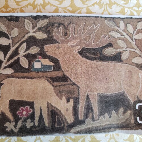 Rug Hooking Pattern the Homestead Primitive Hooked Rug - Etsy