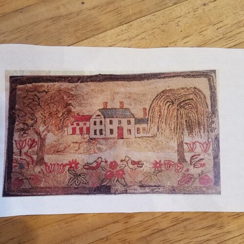 Oval Antique Floral Rug Hooking PATTERN ONLY on Primitive - Etsy