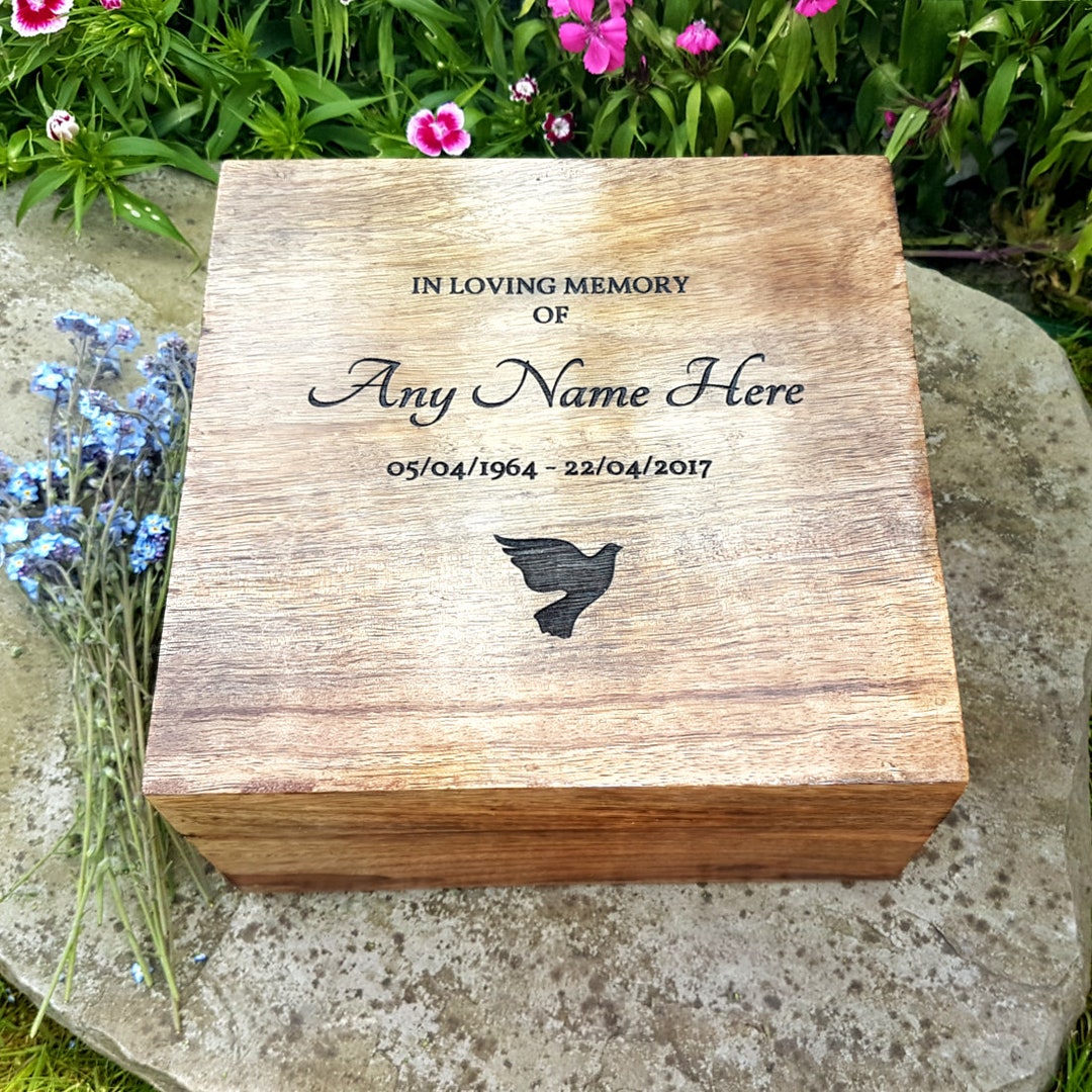 Urn for Human Ashes Wooden Funeral Cremation Urn for Ashes Made From ...