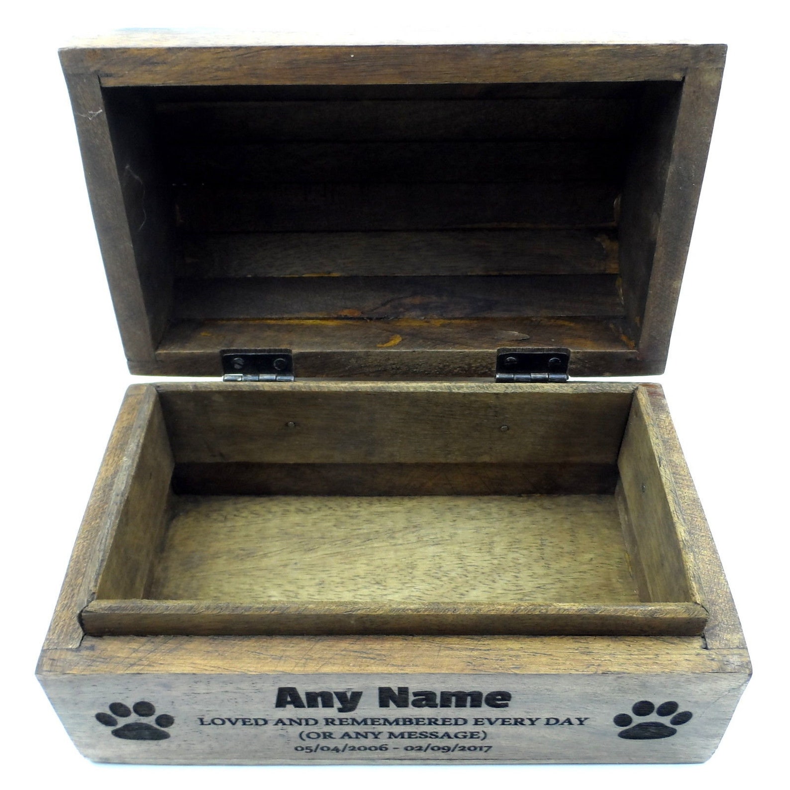 Wooden Pet Dog Urn Casket Personalised Ashes Pet Cremation Box | Etsy