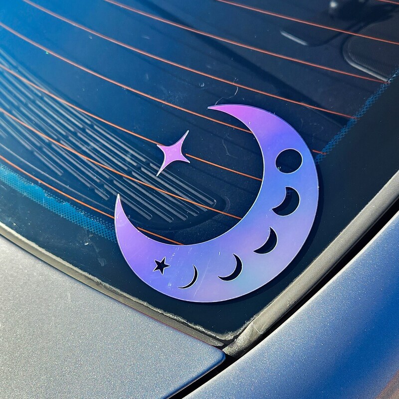 Crescent Moon Decal - Etsy