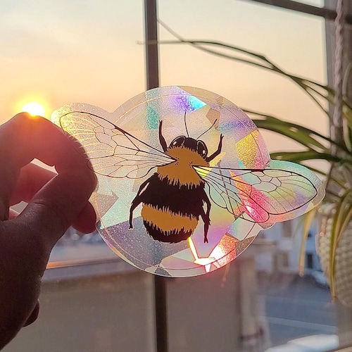 Bumble Bee Window Sun Catcher Sticker / Rainbow Maker - Etsy