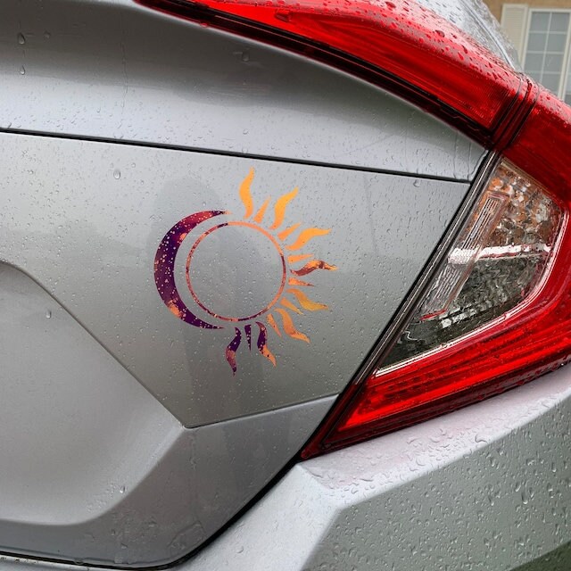 Holographic Sun & Moon Decal / Sticker | Etsy