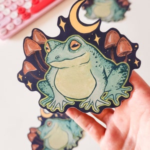 Celestial Croak Frog Vinyl Sticker / Decal - Etsy