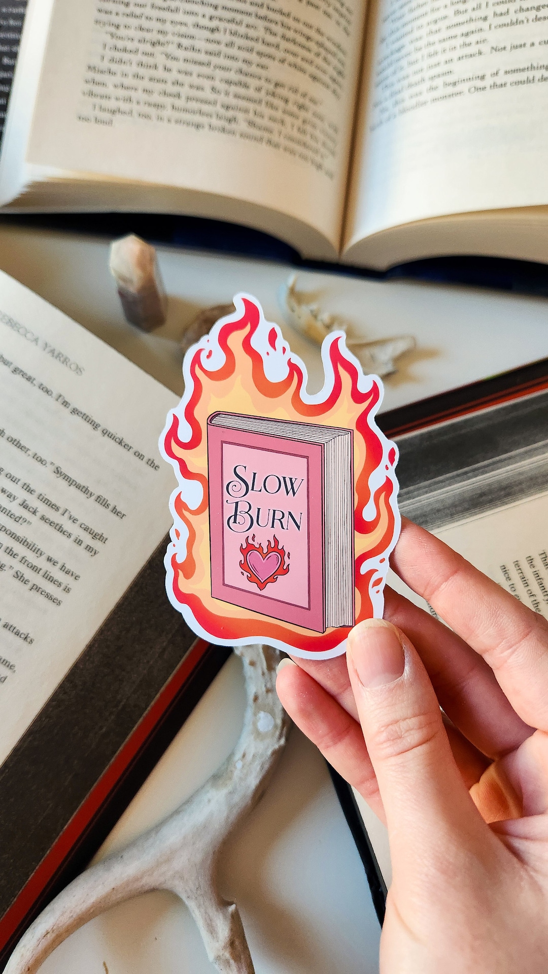 Slow Burn Book Romance Bookish Vinyl Sticker / Decal - Etsy
