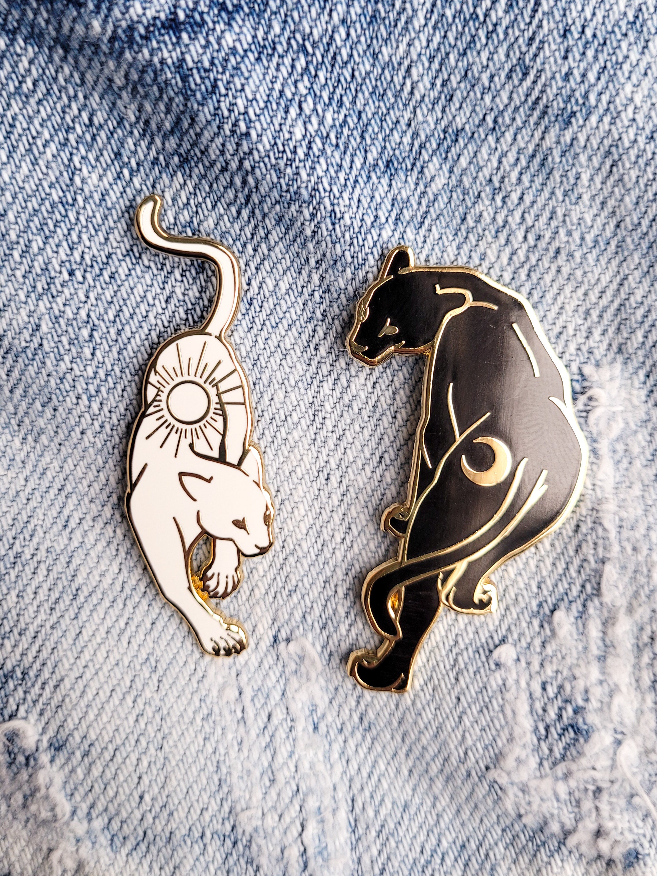 Celestial Big Cat Hard Enamel Pin - Etsy