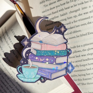 Cozy Whimsical Bookstack Vinyl Sticker / Decal - Etsy