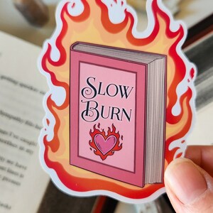 Slow Burn Book Romance Bookish Vinyl Sticker / Decal - Etsy