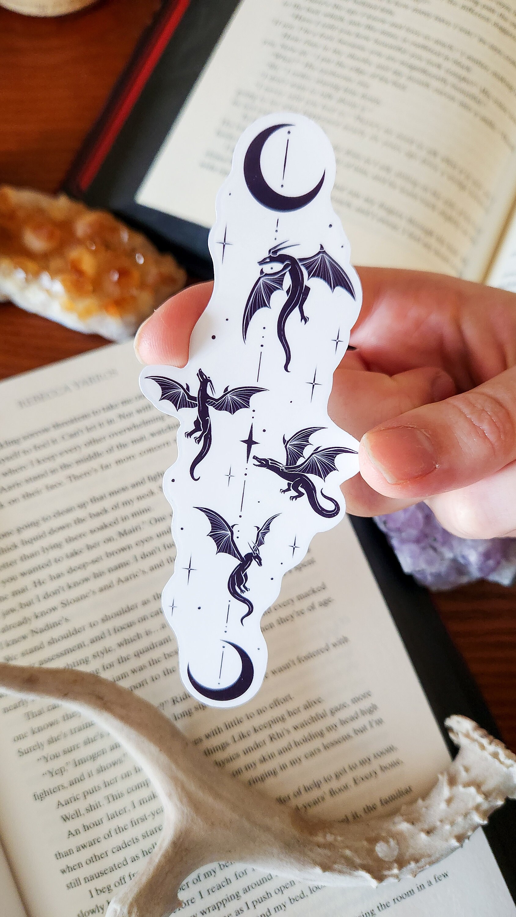 Bookish Wyvern Dragon Clear Vinyl Sticker / Decal - Etsy