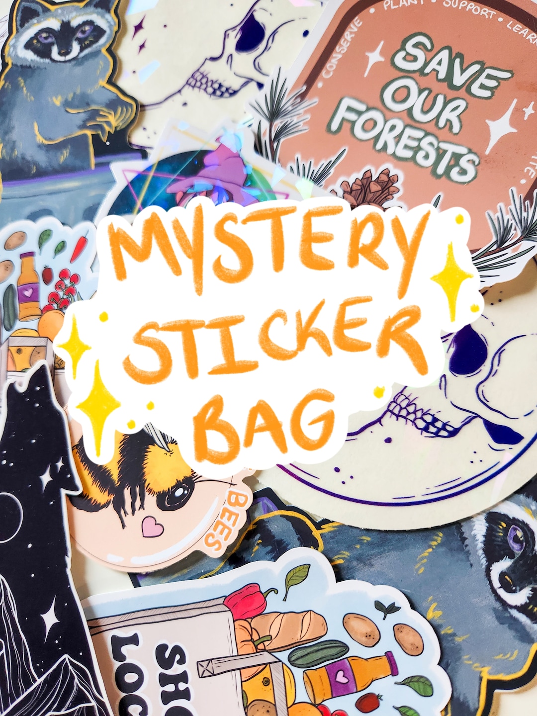 Mystery Sticker Bag / Sticker Pack / Discount Sun Catcher Stickers - Etsy