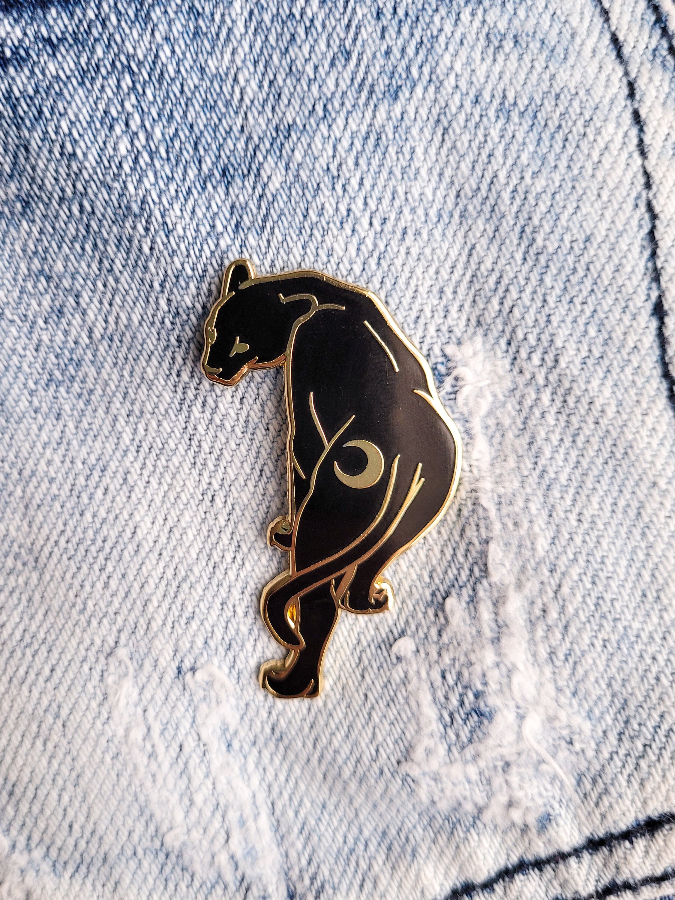 Celestial Big Cat Hard Enamel Pin - Etsy