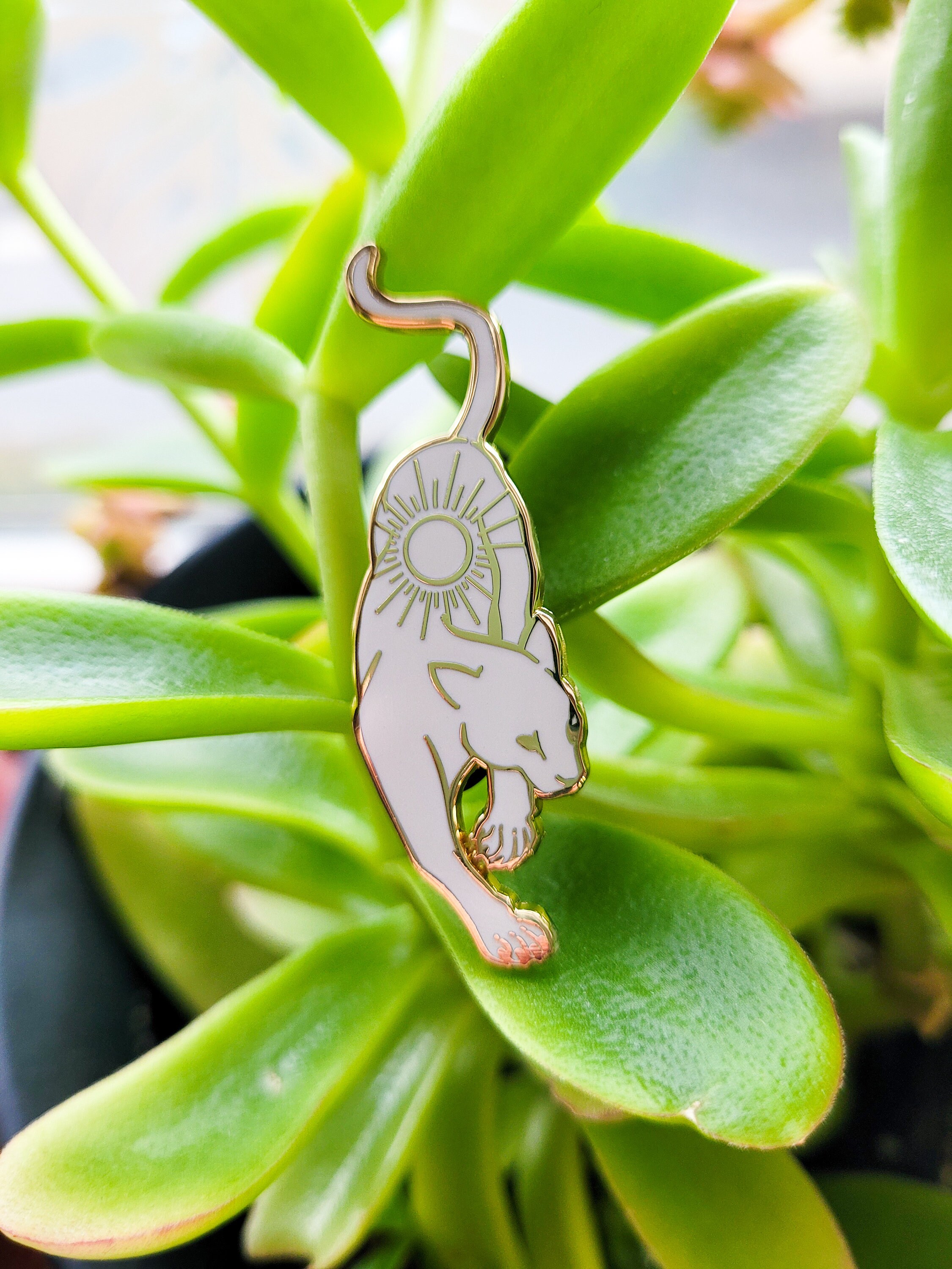 Celestial Big Cat Hard Enamel Pin - Etsy