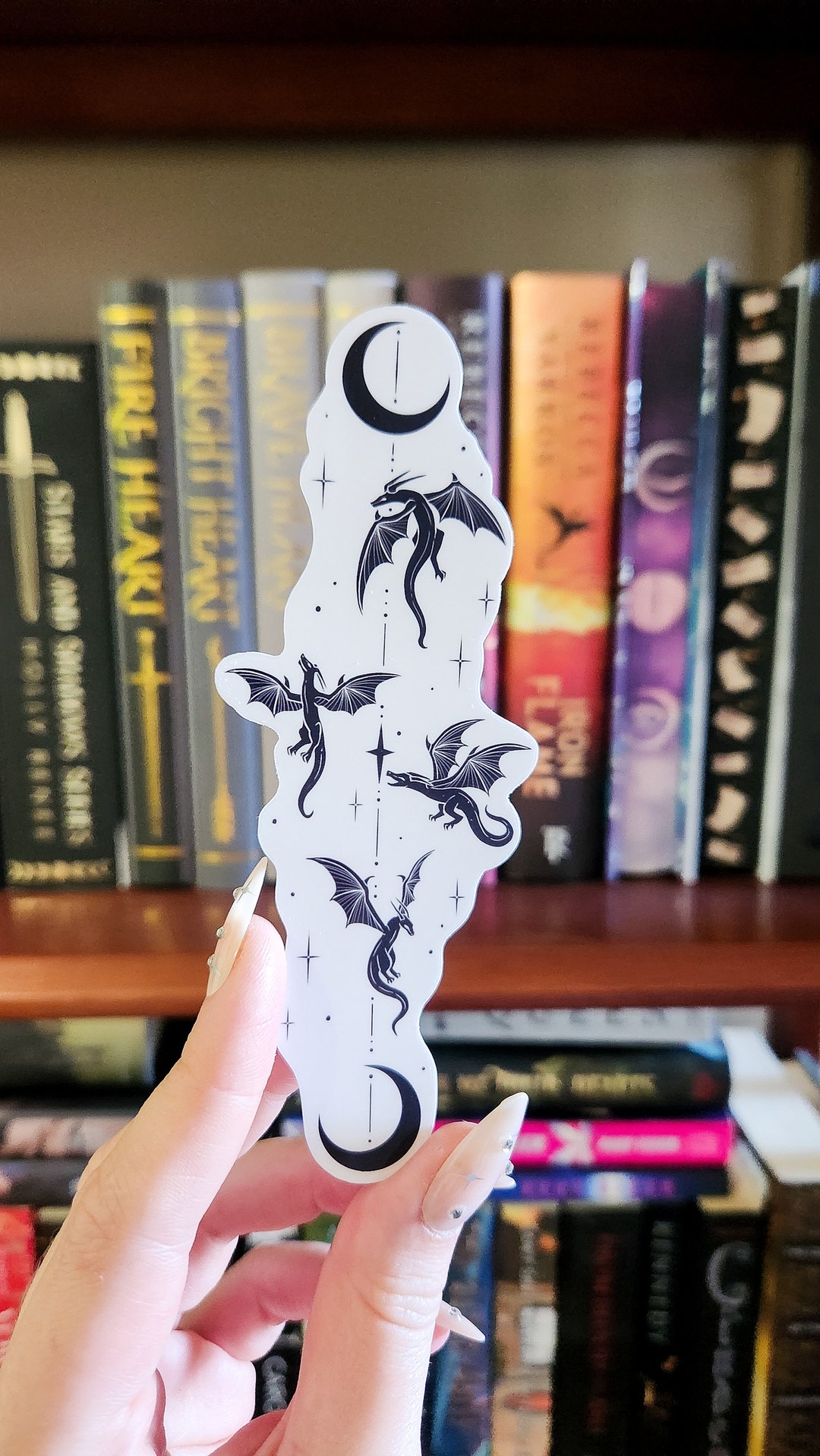 Bookish Wyvern Dragon Clear Vinyl Sticker / Decal - Etsy