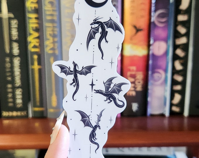 Bookish Wyvern Dragon Clear Vinyl Sticker / Decal - Etsy