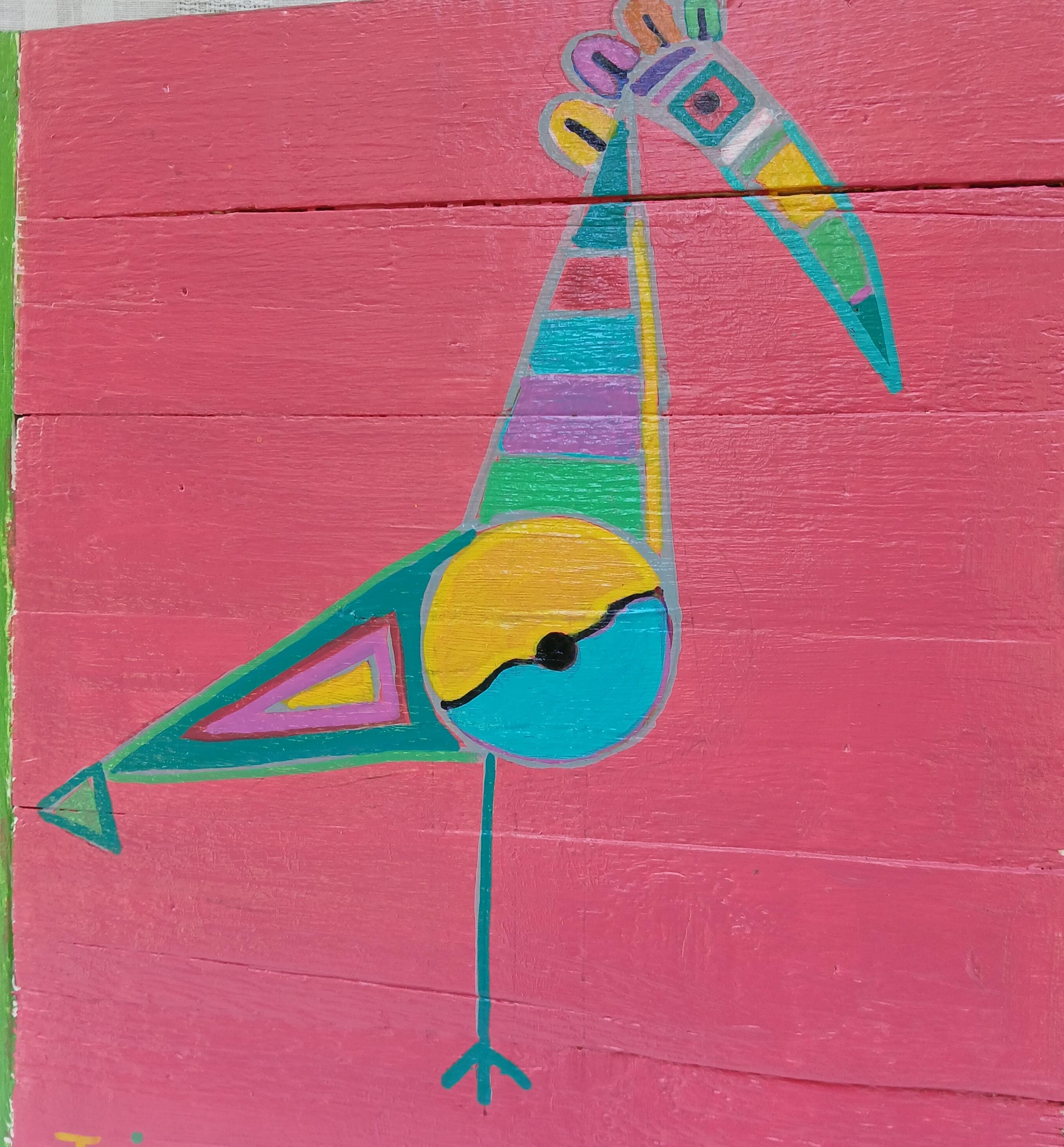 Taino Bird Symbol Art on Recycled Wood 12 X 12, Puerto Rican Wall Decor ...