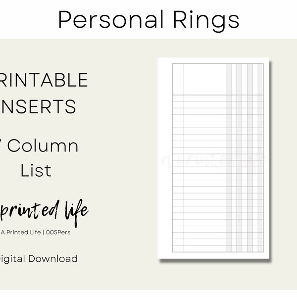 6 Column Template - Etsy