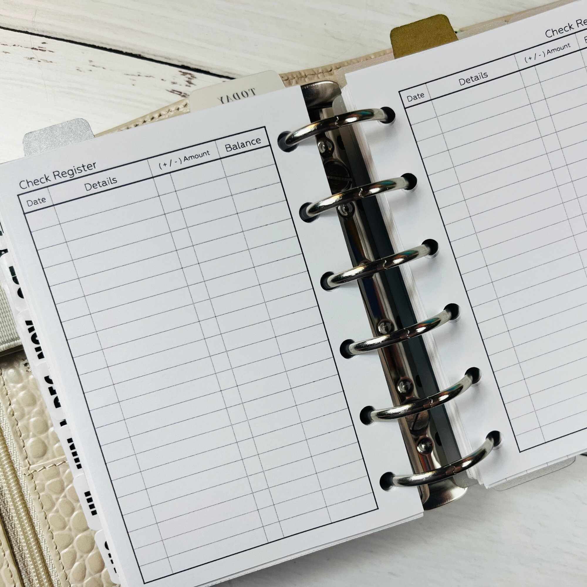 PRINTED POCKET SIZE Check Register Inserts Printed Planner Insert 3.19 ...