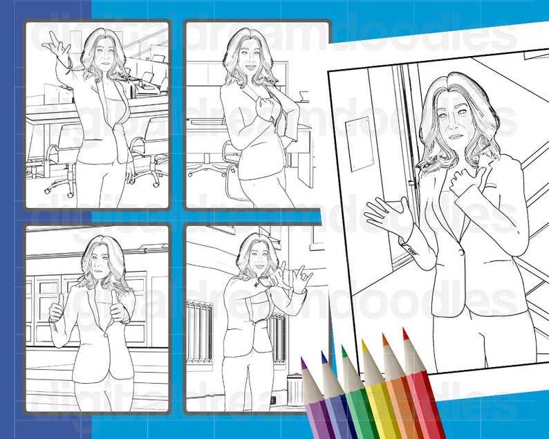 Kamala Harris Inspired Coloring Book, Printable Liberal Democrat ...