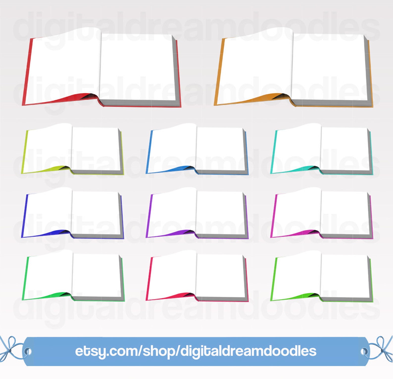 Open Book Clipart, Open Book Clip Art, Open Book Overlays, Books ...