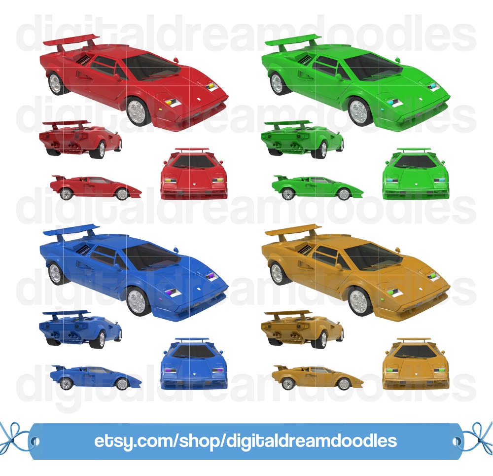 Lambo Car Clipart Lambo Overlays Lamborghini Clipart - Etsy