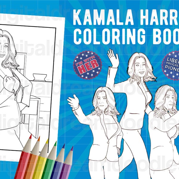 Kamala Harris Coloring Book - Etsy