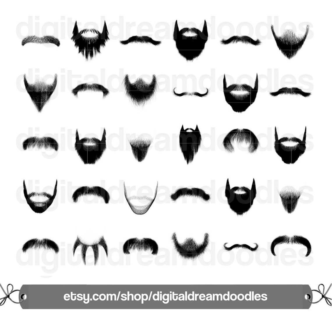 Beard Clipart, Beard Overlays, Moustache Clipart, Mustache Clip Art ...