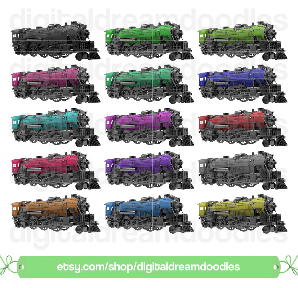 Train Clipart, Train Overlays, Railway Image, Locomotive Graphic ...