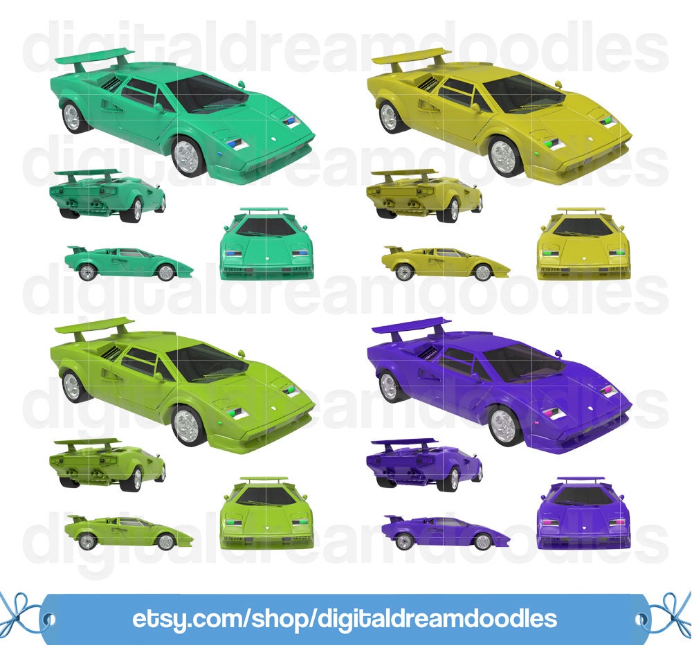 Lambo Car Clipart Lambo Overlays Lamborghini Clipart - Etsy