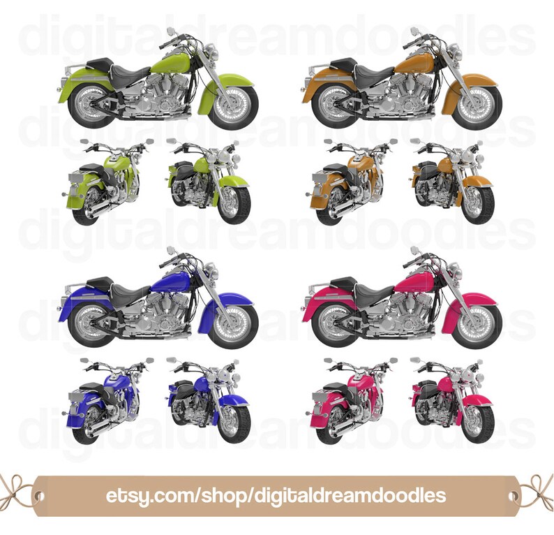 Motorcycle Clipart, Biker Clipart, Motorcycle Overlays, Road Hog ...