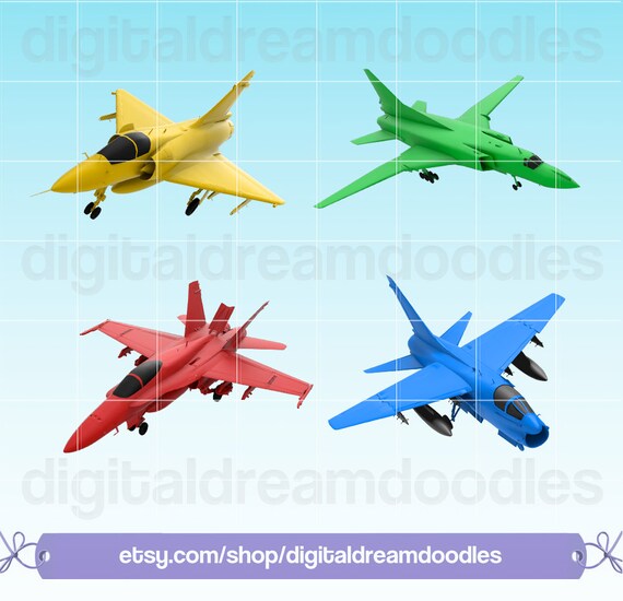 Jet Clipart Fighter Jet Overlays Helicopter Clipart Air | Etsy