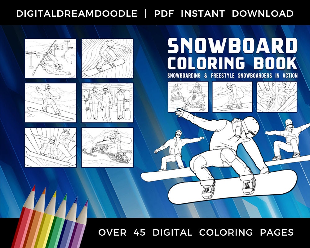 Snowboard Coloring Pages