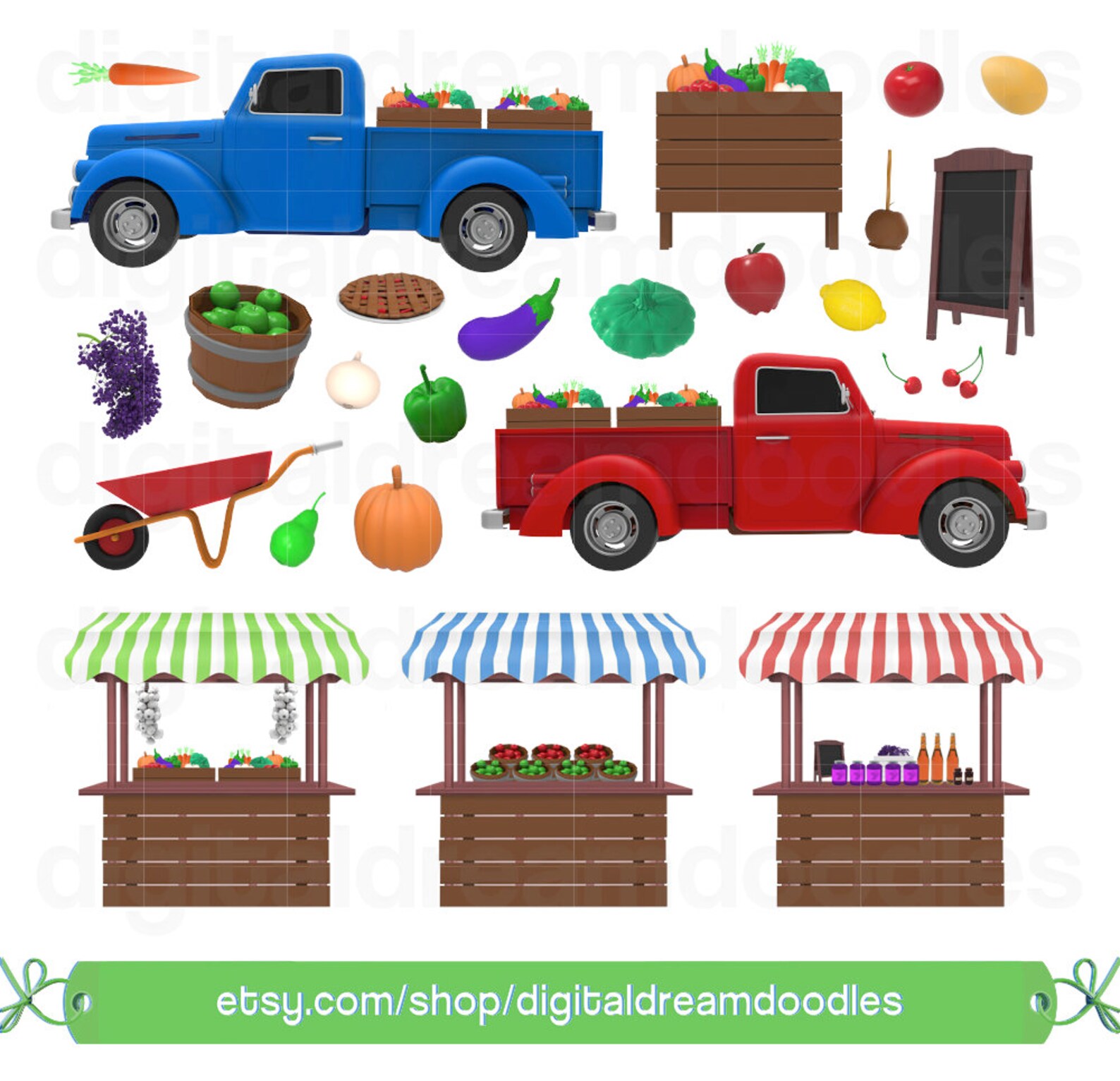 Farmer's Market Clipart Farmers Market Clip Art Market | Etsy