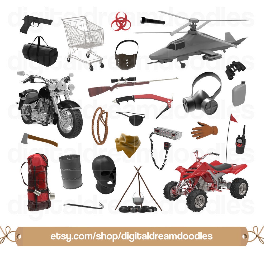 War Clipart War Overlays Doomsday Prepper Image Apocalypse | Etsy