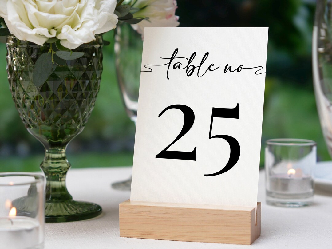 Minimalist Printable Wedding Table Numbers, 4x6 and 5x7, Editable ...
