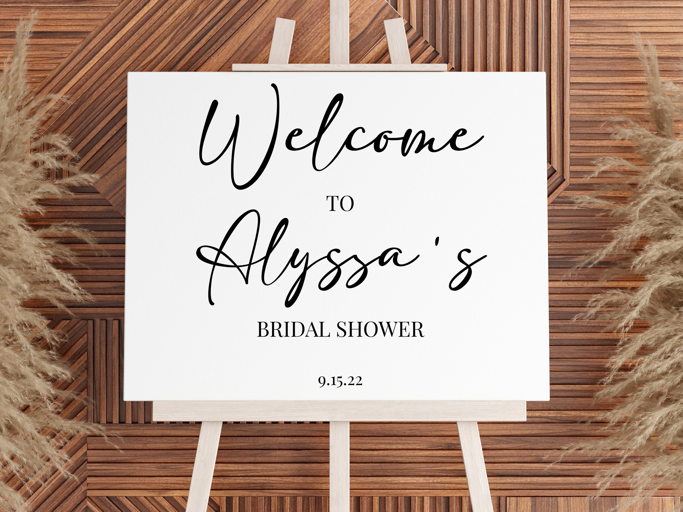 Bridal Shower Welcome Sign, Bridal Shower Signs, Minimalist, Editable ...